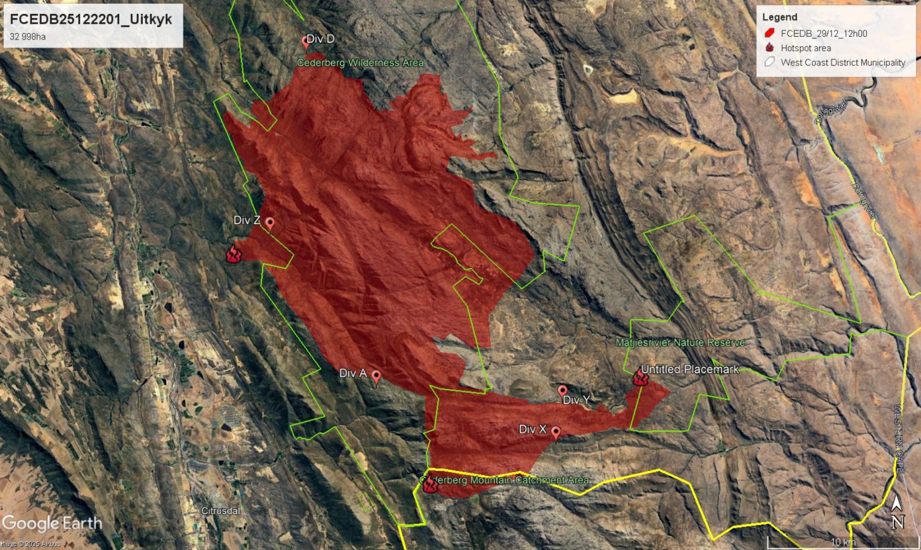 Cederberg Complex Fire Update